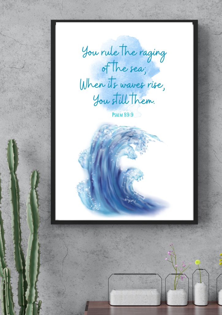 Psalm 89:9 Bible Verse, Scripture Wall Art, Bible Quote, Bible verse ...