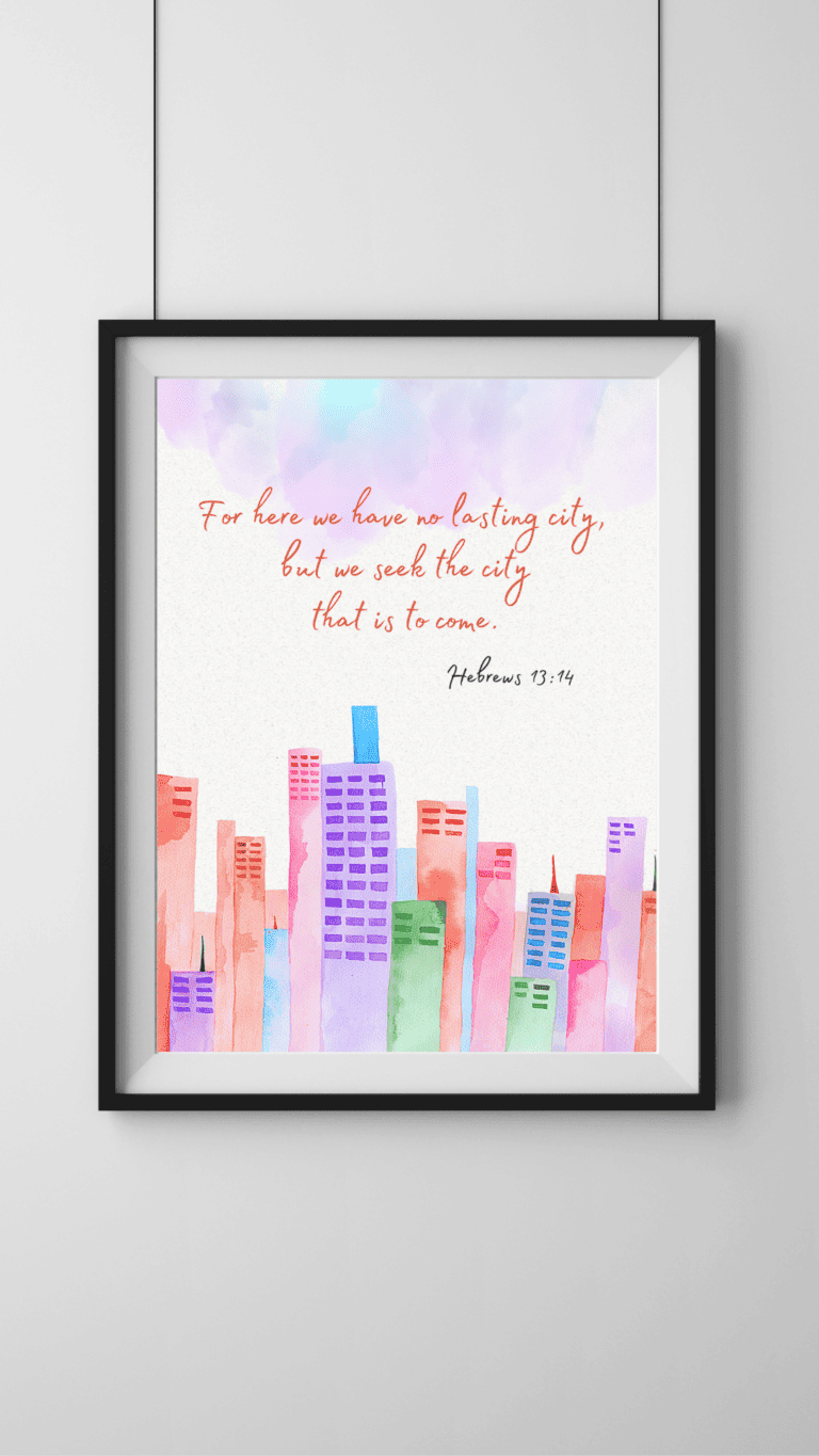 Hebrews 13:14 Bible Verse, Scripture Wall Art, Bible Quote, Bible verse ...