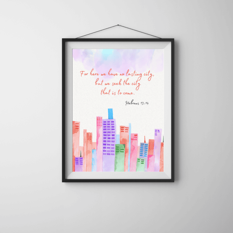 Hebrews 13:14 Bible Verse, Scripture Wall Art, Bible Quote, Bible verse ...